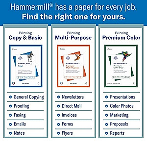 Hammermill Printer Paper, Tidal 20 lb Copy Paper, 8.5 x 11 - 10 Ream (5,000 Sheets) - 92 Bright, Made in the USA, 162008C