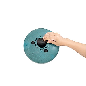 Nanrika Steel Tongue Drum, 10 Inch 11 Note, Percussion Instrument, Hand Pan Drum, With Bag, Music Book, Drumstick and Finger Cover (Malachite)
