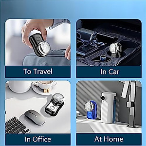 2023 Powerful Electric Razor for Men - Type C Fast Charging Mini Shave Portable Men's Electric Shaver for Smooth Shave, Pocket Size Storm Shaver Wet and Dry Mens Razor Easy One-Button Use (Blue)