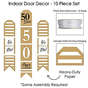 Big Dot of Happiness We Still Do - 50th Wedding Anniversary - Hanging Vertical Paper Door Banners - Anniversary Party Wall Decoration Kit - Indoor Door Decor