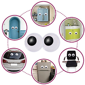 TOAOB 2pcs Giant Googly Wiggle Eyes Self Adhesive 7 Inch Large White Plastic Sticker Eyes for DIY Crafts Scrapbooking Christmas Decoration