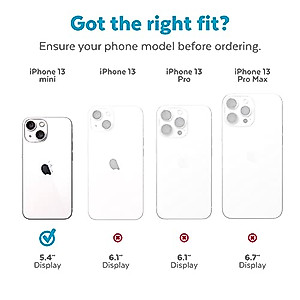 Speck Products Gemshell Clear iPhone 13 mini / iPhone 12 mini Case, Clear/Clear