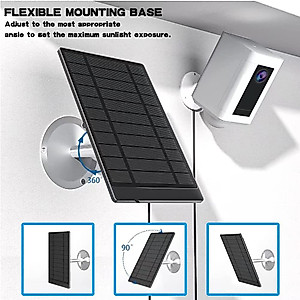 Solar Panel for Wireless Security Camera, Waterproof Solar Panel Compatible for Nest, Ring Stick Up Cam Battery and Ring Spotlight Cam Battery 5V 4.5W（ 2PCS）