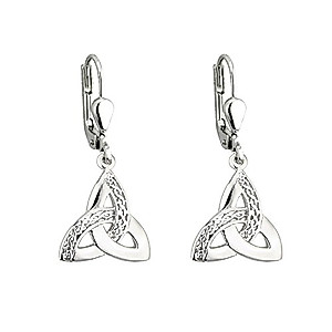 Biddy Murphy, Irish Trinity Earrings for Women, Genuine Celtic 925 Sterling Silver Jewelry, Made in Ireland, Crafted in Co. Dublin, by Artisan Jewelers