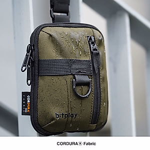 bitplay Essential Pouch, Black - Lightweight CORDURA Crossbody Bag/Travel Neck Pouch
