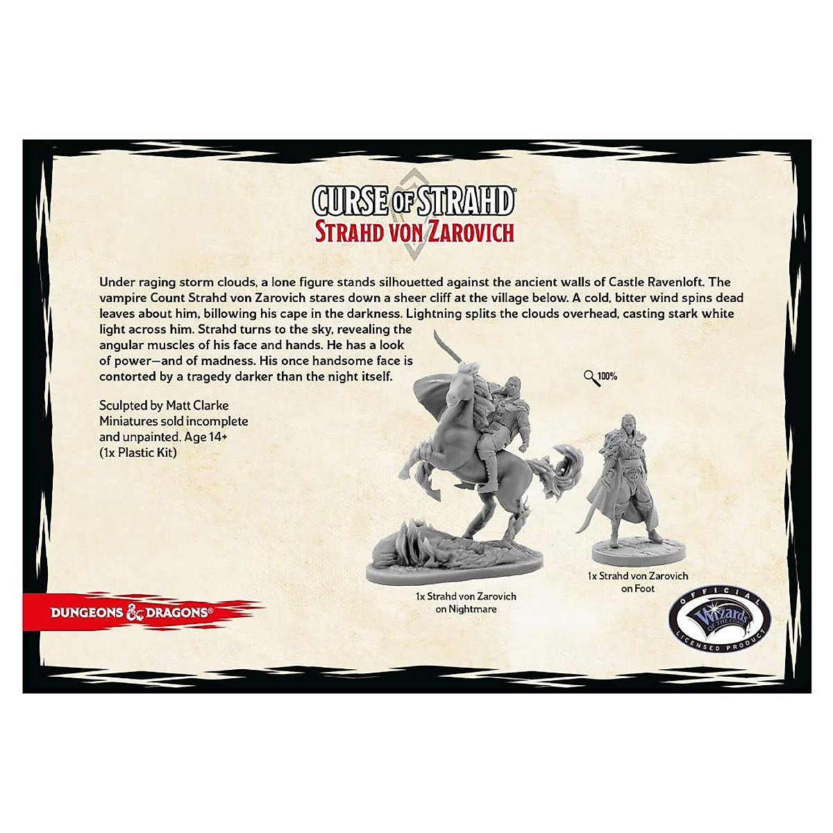 Gale Force Nine Strahd Foot & Mounted (2 figs), Multicolor