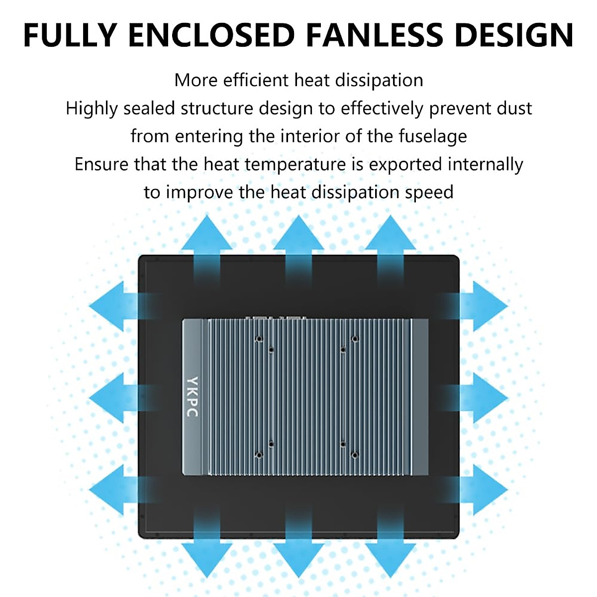 YanKe 21.5 Inch LED Embedded Industrial Panel PC, 10 Point Touch Screen, Front Panel IP65, celeron N5095, Win 7/10 /11, VGA/3USB2.0/USB3.0/LAN/3COM/FANLESS, (4G RAM/128G SSD) (21.5 inch N5095 4+128)