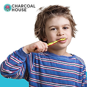 Charcoal House Activated Charcoal Teeth Whitening Toothpaste for Kids | Non-Toxic, Teeth Whitening, Natural Cherry Flavor, Fluoride Free, Natural, Vegan