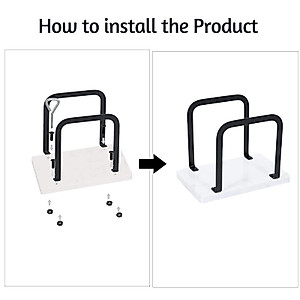 Winmien Napkin Holder, Paper Towel Dispenser with Marble Base for Kitchen Countertops.（Black）