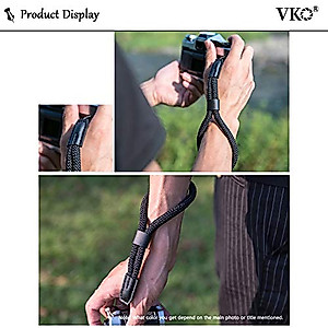 VKO Soft Camera Wrist Strap Compatible with Sony ZV-1 RX100 RX100II RX100III RX100IV RX100V G5XII G7X G7XII G7XIII G9X G9XII GR GRII GRIII Hand Strap Black
