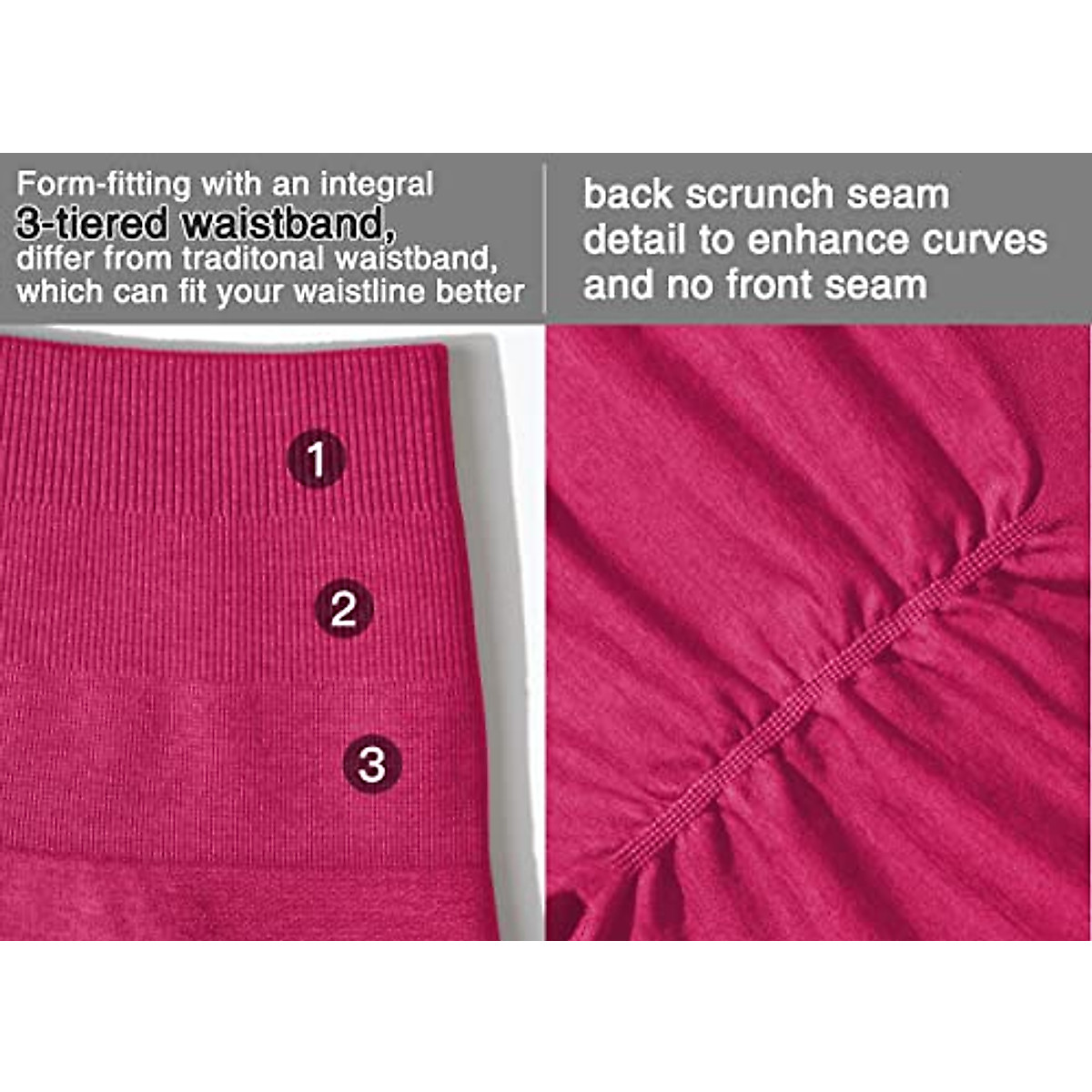 YEOREO Women Intensify Athletic Shorts Seamless Scrunch Workout Shorts High Waisted Active Gym Yoga Shorts Pink M