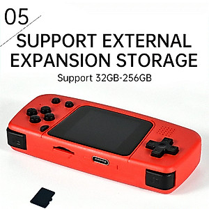 UUPOI New Handheld Game Console, Retro Mini 1.5 inch IPS Screen Open Source Handheld Game Players, Support 13 Emulators, External Expansion Storage, Keychain Mini Console Gifts for Children