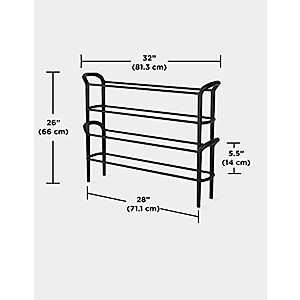 Umbra Shoestack Shoe Rack, Charcoal