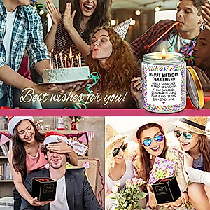 Happy Birthday Gifts for Women, Best Friends, BFF Friendship Gifts for Women Friends Gifts for Women, Best Friends, Her, Female, Sister, Coworker, Classmate, Bestie Present Christmas Candles Gifts