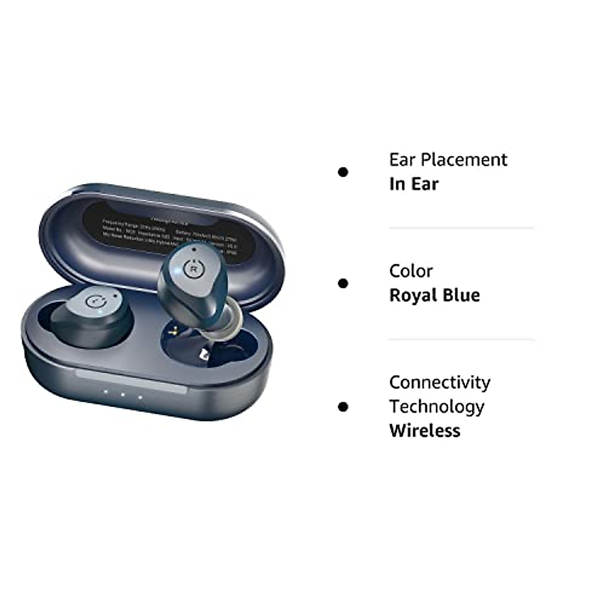 TOZO NC9 2022 Version Hybrid Active Noise Cancelling Wireless Earbuds,in Ear Headphones IPX6 Waterproof Bluetooth 5.3 Stereo Earphones, Immersive Sound Premium Deep Bass Headset Royal Blue (Renewed)