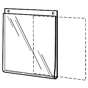 Set of 10, Wall Mounted Sign Holder for 8.5x11 Posters, Clear Acrylic, Easy Updating Without Removing The Frame from The Wall