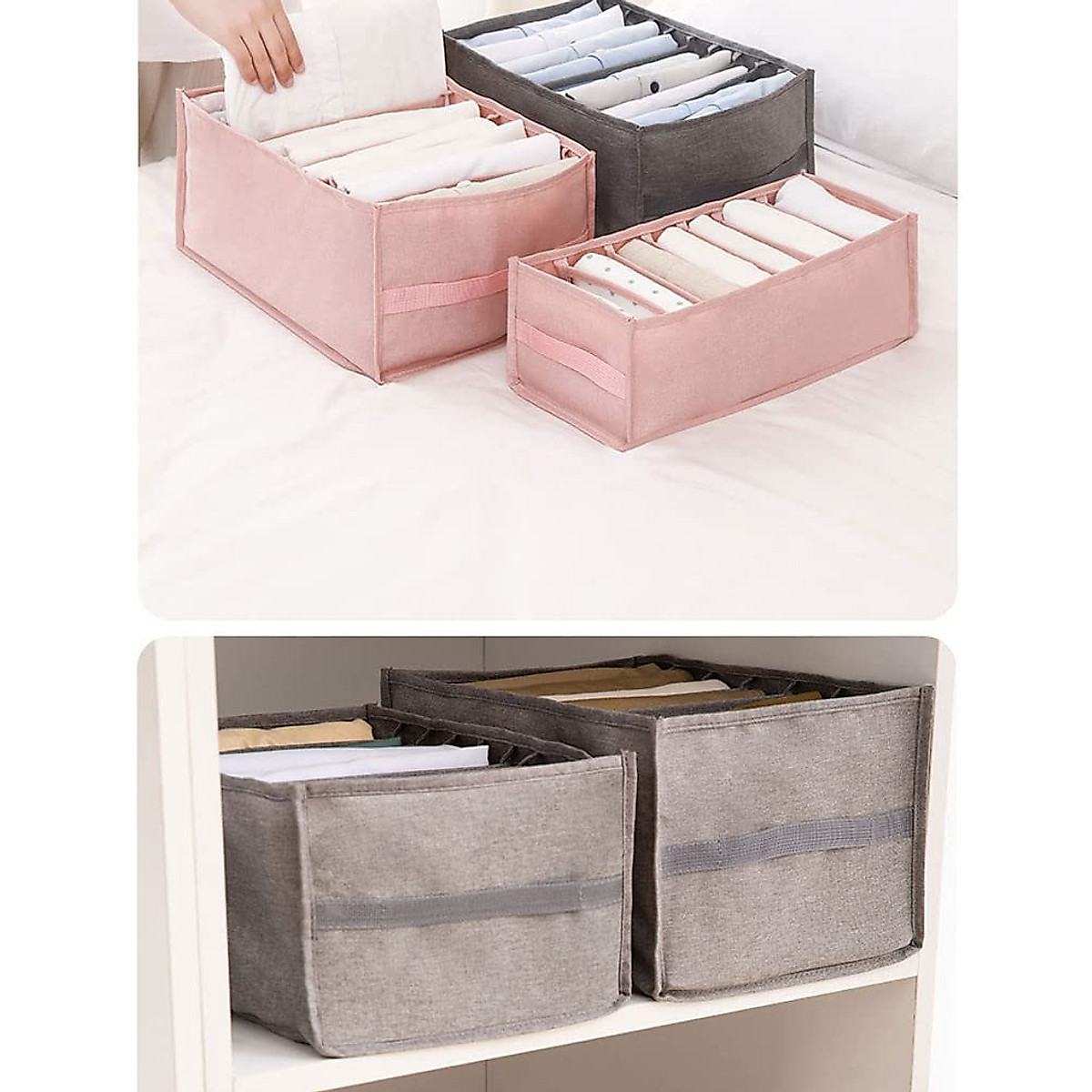 PINK - Shirt Organizer Clothing Storage Drawer Storage