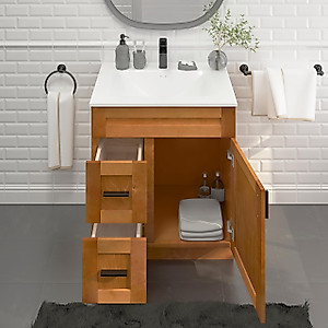 Maple Shaker Sink Base Bathroom Vanity with Drawers 30" Ready-to-Assemble Cabinet