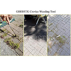 GREBSTK Crack Weeder Crevice Weeding Tool Manual Weeder Beech Handle Lawn Yard Gardening Tool