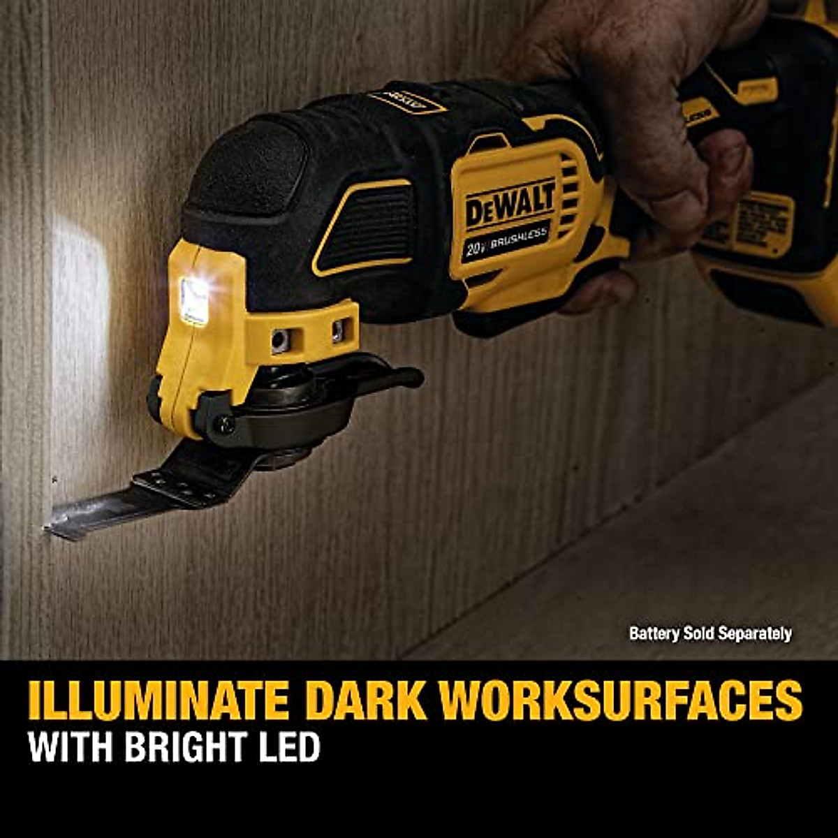 DEWALT ATOMIC 20V MAX* Oscillating Tool, Cordless, Oscillating, Tool only (DCS354B)