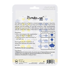 The Crème Shop Dreamy Skin Hydrocolloid Overnight Acne Patches - Infused with Salicylic Acid + Witch Hazel | Adhesive patches that fight pesky pimples. (72 Patches / 3 Sizes)