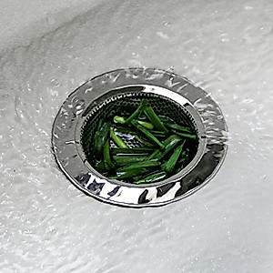 AFANTY 3PCS Kitchen Sink Strainer, Large Wide Rim 4.5" Diameter, Stainless Steel, Fits Most Drains (3.15" to 3.75")