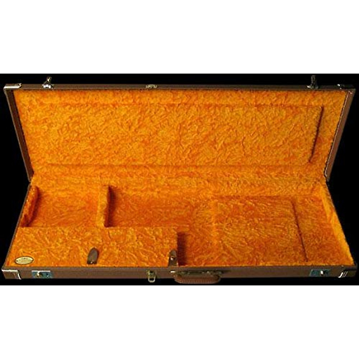 Fender Jaguar/Jazzmaster/Toronado/Jagmaster Multi-Fit Case - Brown with Gold Plush Interior