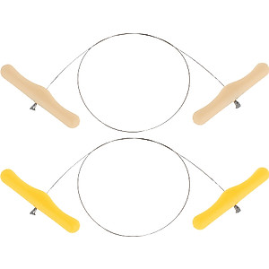 Hard Cheese Wire Slicer with Handles - Pack of 2 - String Block Slicer for Kitchen 17.7 Inch - Handheld Cheese Wire Slicers