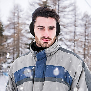 Ear Muffs For Winter Ear Warmer Ear Covers Over The Head Ear Muffs for Men Women Outdoor(Black,4 Pieces)