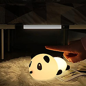 SALUOKE Nursery Night Light 7-Color: Silicone Squishy NightLights for Kids with USB Rechargeable Cute Baby Light Decorative Room Lamp - Gifts for Children Toddler