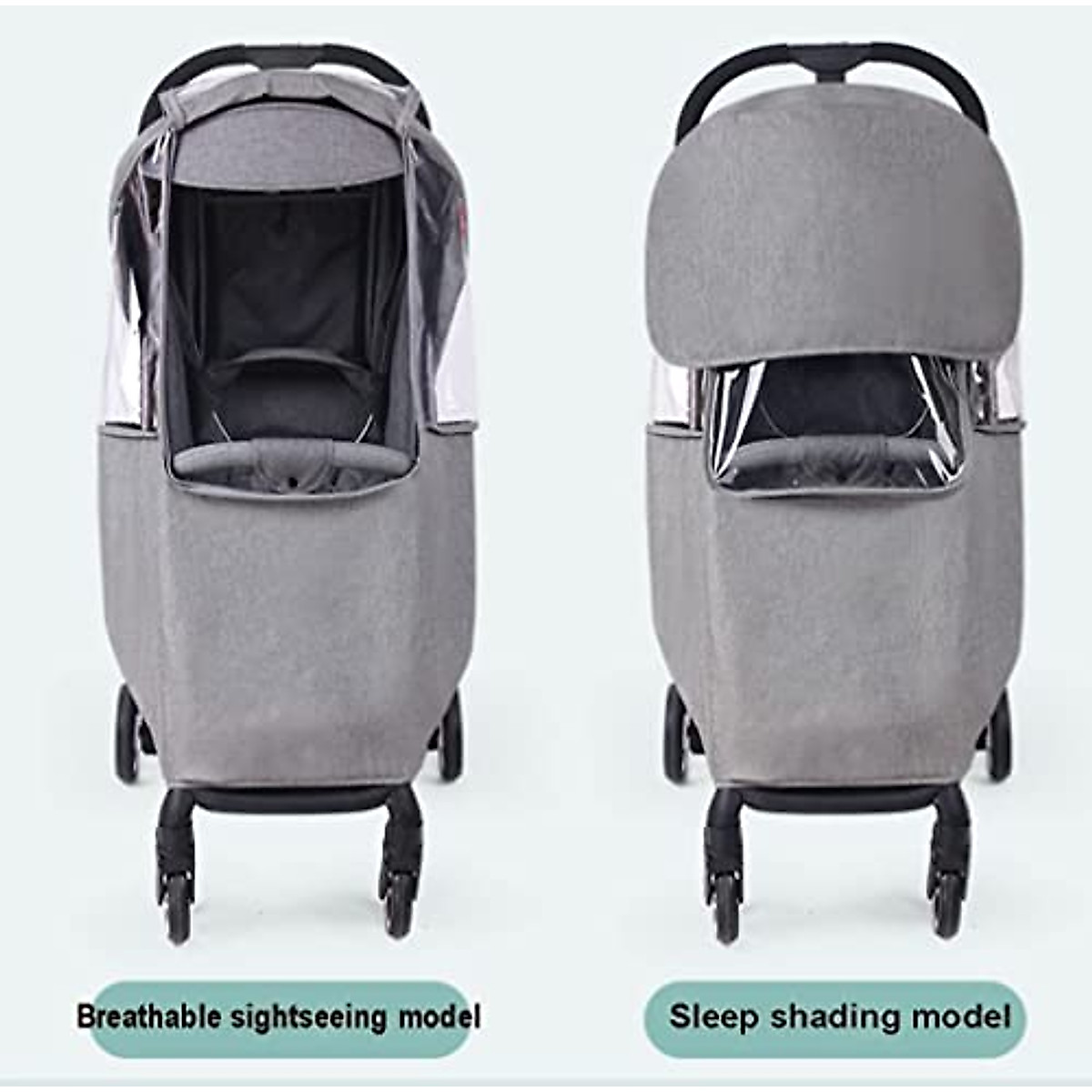 Stroller Rain Cover Universal Pram Buggy Rain Shield Waterproof Stroller Weather Shield Baby Pushchair Cover with Canopy Window