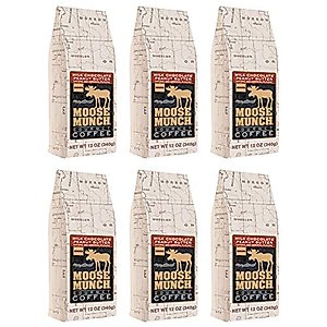 Moose Munch Gourmet Ground Coffee by Harry & David, 6/12 oz bags (Milk Chocolate Peanut Butter)