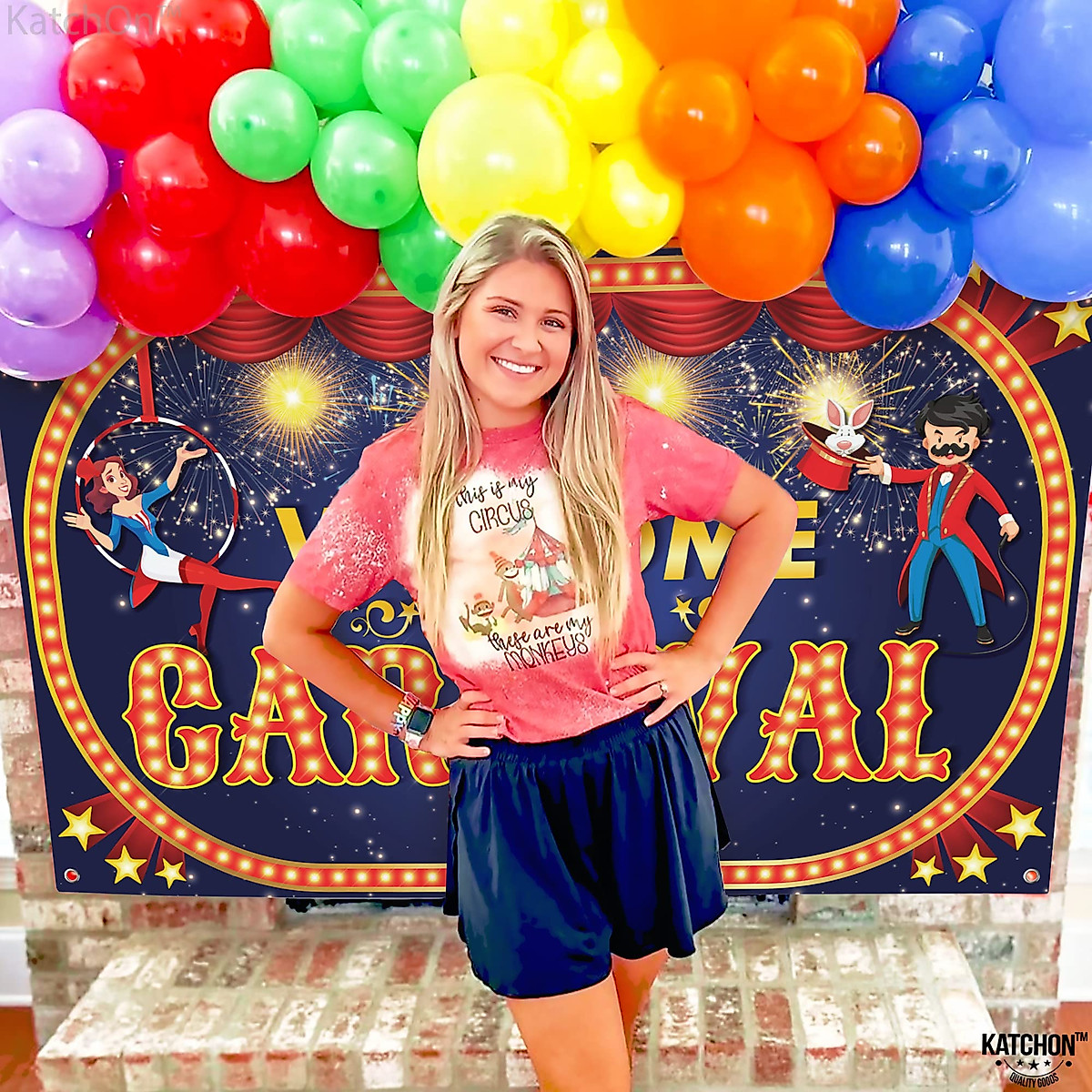 KatchOn, Welcome to The Carnival Banner - XtraLarge, 72x44 Inch, Carnival Decorations | Carnival Backdrop for Birthday Party | Carnival Theme Party Decorations for Event | Carnival Party Decorations