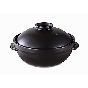 GREATUS Korean Dojagi R Pot/Premium Korean Stone Pot with lid Stone Bowl Ttukbaegi Dolsot (Small)