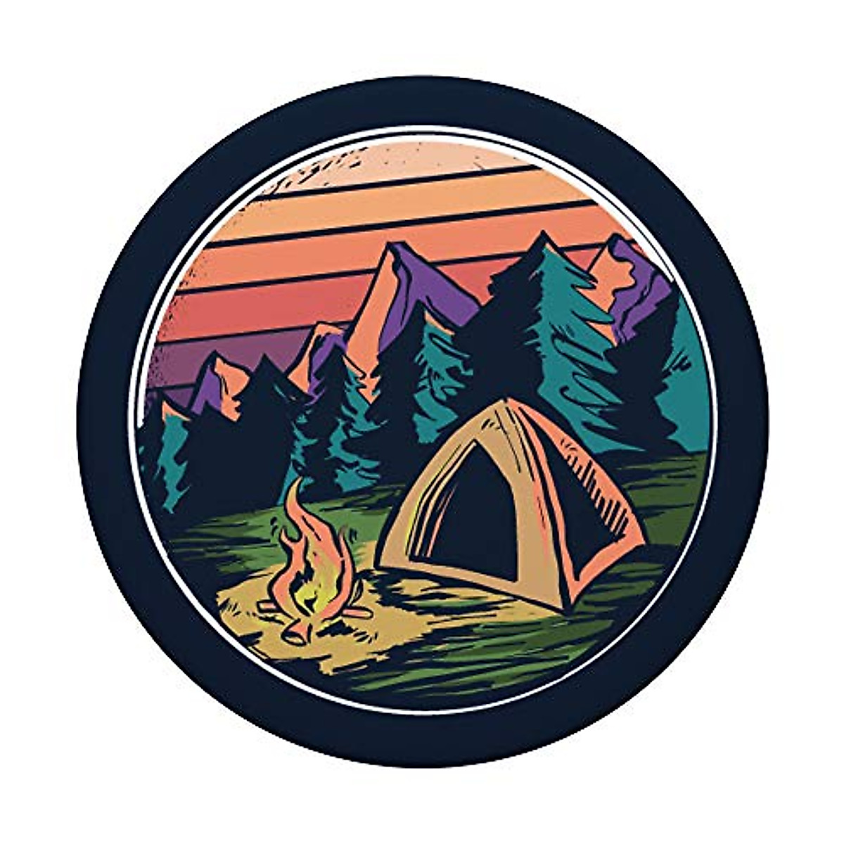Nature Mountain Camping Outdoor Hiking Tent Lovers Gift PopSockets PopGrip: Swappable Grip for Phones & Tablets