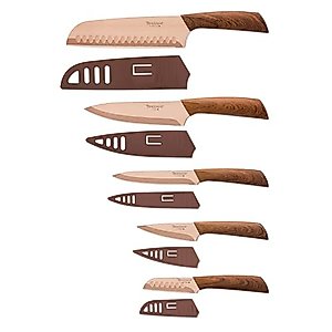 Hampton Forge HMC01A489A Tomodachi 10 Piece Raintree Knife Set – Brown