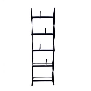 Atlantic Mitsu 5-Tier Portable Media Storage Rack – Protects & Organizes Prized Music, Movie & Video Games Collections, PN 64835195 in Smoke