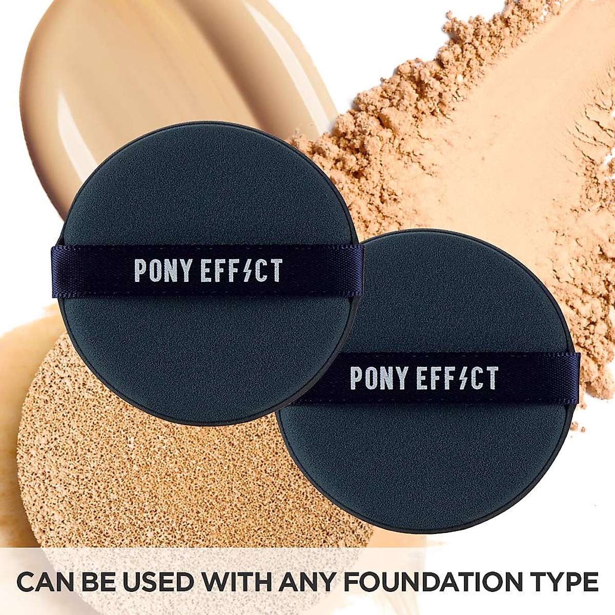 PONY EFFECT Smooth Dough Puff V2 | Cushion Puff | 2 Pcs Powder Puff for cushion makeup | K-Beauty