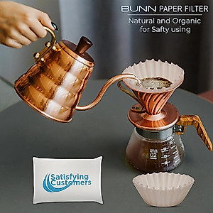 BUNN Coffee Filters, 10/12-Cup Size, 100 Filters/Pack,White