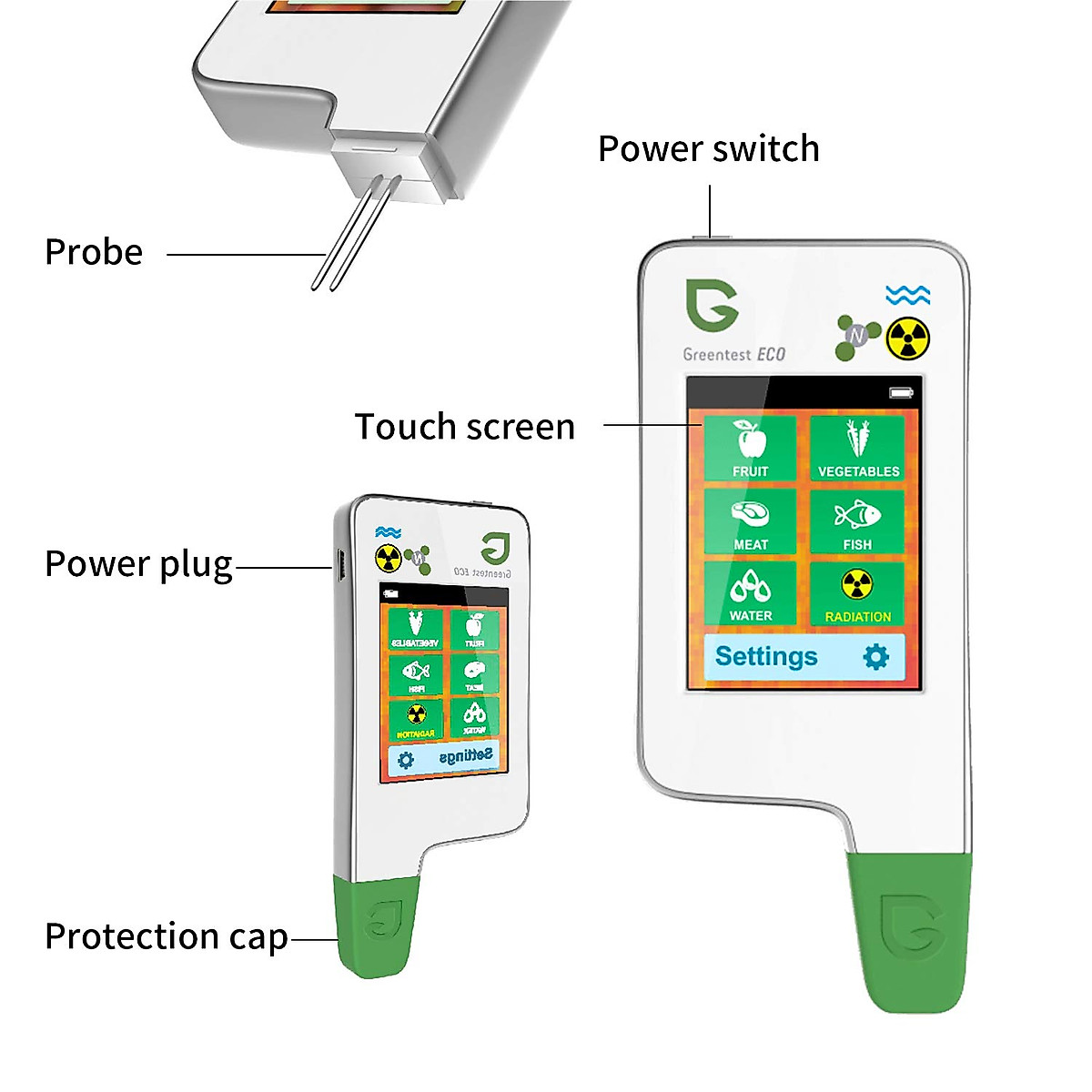 Greentest Portable Digital Nitrate Tester Food Radiation Detector Geigor Counter Water TDS Meter Tester for Fruit,Vegetable,Fish,Meat,Water