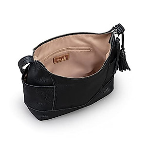 The Sak womens Kendra Hobo Bag in Leather Timeless Elevated Silhouette Soft Supple Handcrafted Sustainably, Black Ii, One Size US