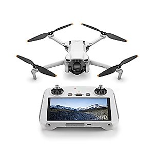 DJI Mini 3 (DJI RC) - Lightweight and Foldable Mini Camera Drone with 4K HDR Video, 38-min Flight Time, True Vertical Shooting, and Intelligent Features
