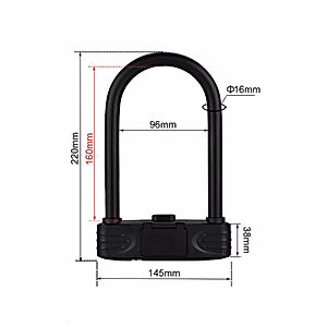 Bicycle Lock, U Shape 4 bit Combination Lock, high Security Made of Alloy with Password Cover to Prevent Accidental Changes. Suitable for Most Bicycles and e-Scooter Locks