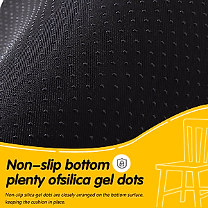 Maphissus 6 Set Memory Foam Kitchen Chair Pad Non Slip 16x16 Dining Seat Cushion with Ties Beige