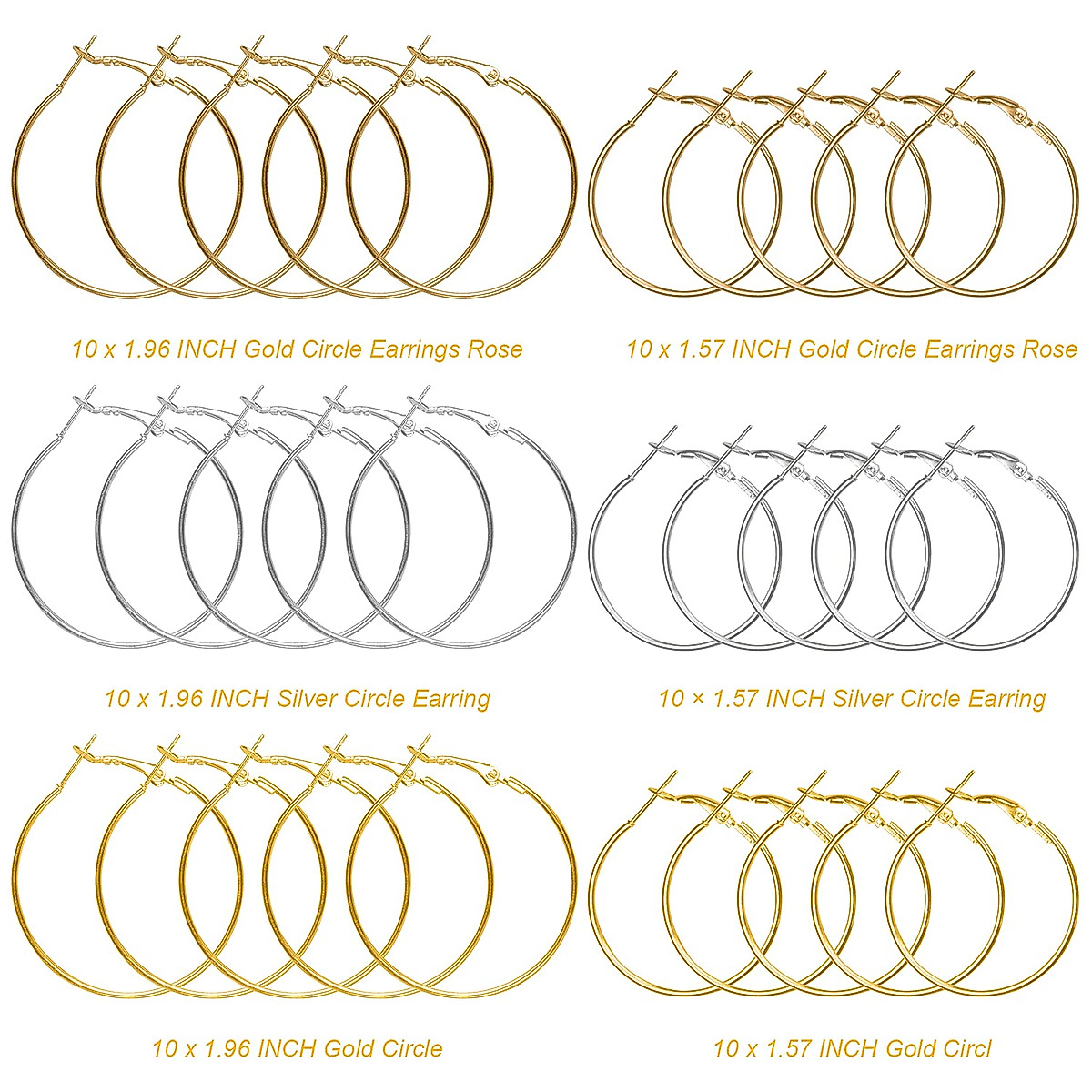 FANMAOUS 60Pcs Hoop Earring Findings Stainless Steel Earrings Beading Round Earrings Hypoallergenic Hoop Earrings Open Beading Hoop for Jewelry Making DIY Crafts Art Creation Girl