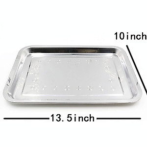 Stainless Steel Tray - 3Pcs Stainless Steel Tattoo Trays Medical Dental Tray Piercing Instrument Tool Tray Flat 13.5'' X 10'' for Tattoo Kit Tattoo Supply