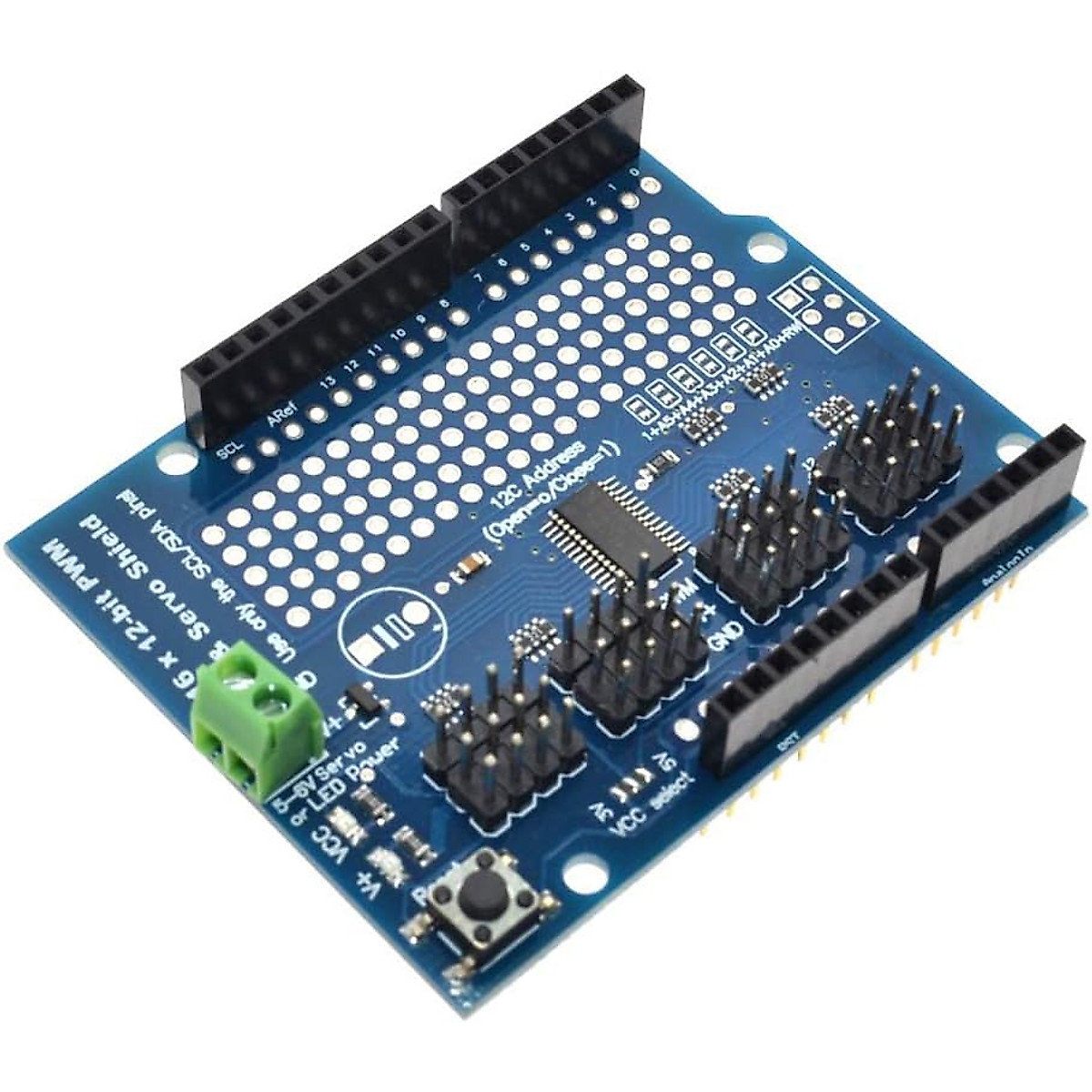 HiLetgo PCA9685 Servo Shield PCA9685 16 Channel 12-bit PWM Servo Driver Shield I2C Interface for Arduino