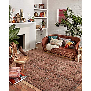LOLOI Justina Blakeney x Chalos Collection CHA-07 Charcoal / Fiesta, Contemporary Accent Rug, 2'-3" x 4'-0"