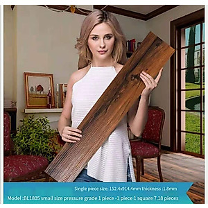 Vinyl Peel and Stick Floor Tile, Self-Adhesive Wood Plank, 10-Pack (15 Square Feet) - 6 Inch Width, 36 Inch Length, 1.2mm - Hickory - Easy DIY Nexus Planks for Any Room by Achim Home Decor