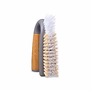Full Circle Grunge Buster Grout & Tile Scrub Brush, Grey